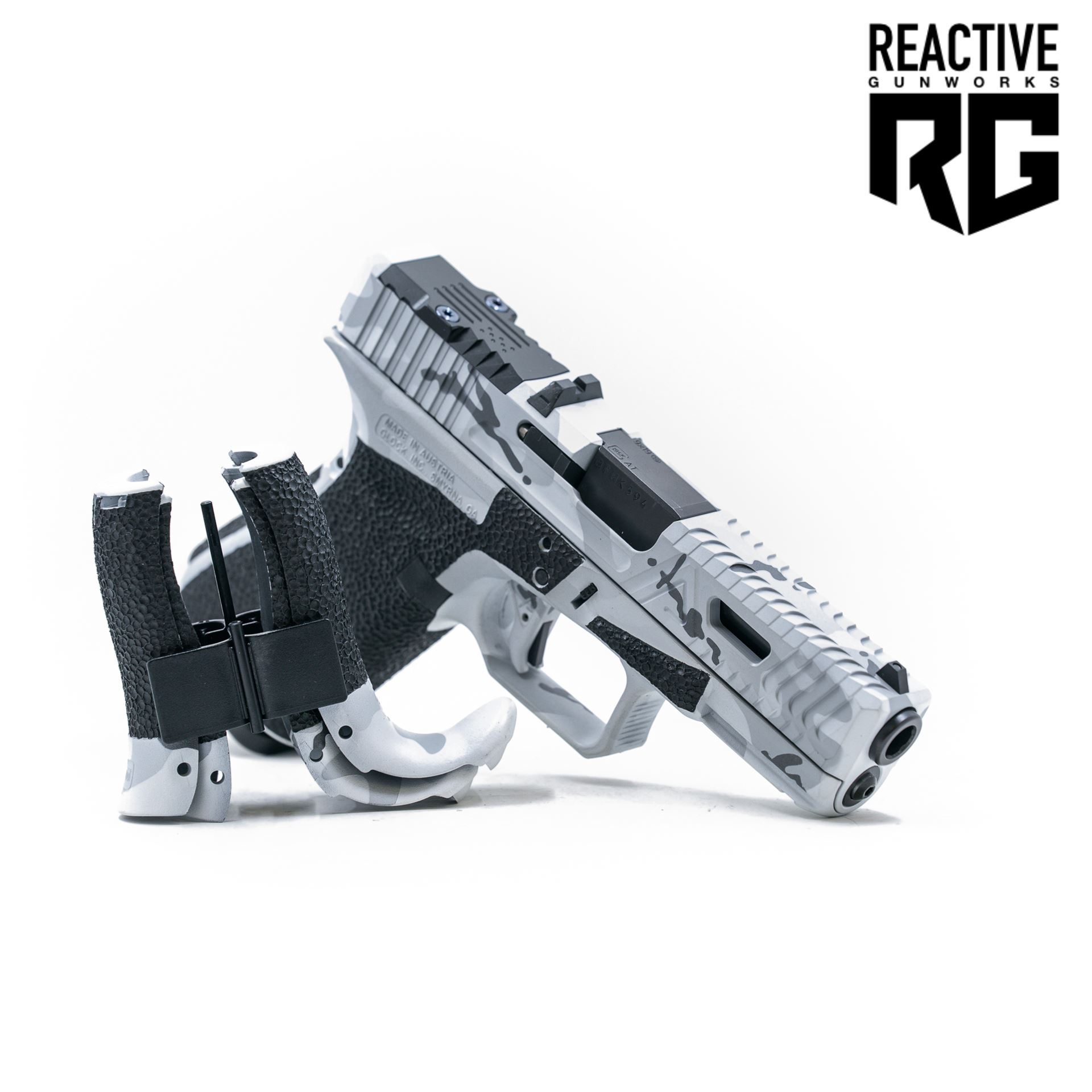 Agency Arms 19 G4 Bonesaw DTF 2-TONE Arctic Multicam | Reactive Gunworks