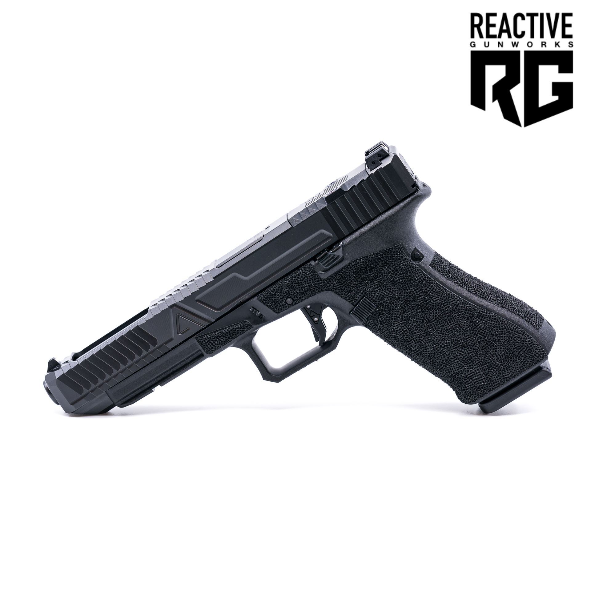 Agency Arms Glock 34 Gen 4 Bonesaw DLC EDC Stippling | Reactive Gunworks