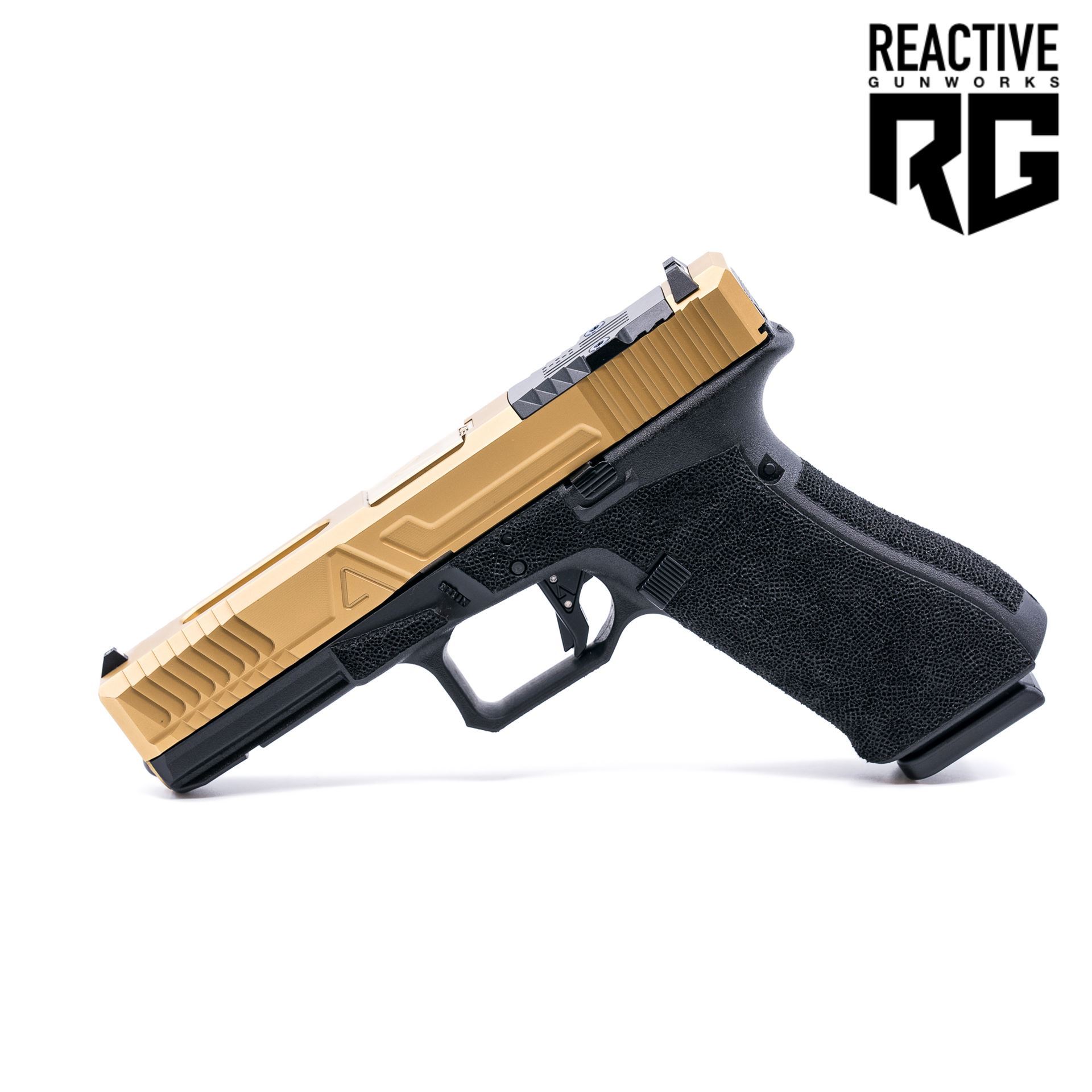 Agency Arms Glock 17 Gen 4 Hybrid TiN Slide Mid TiN Barrel | Reactive ...