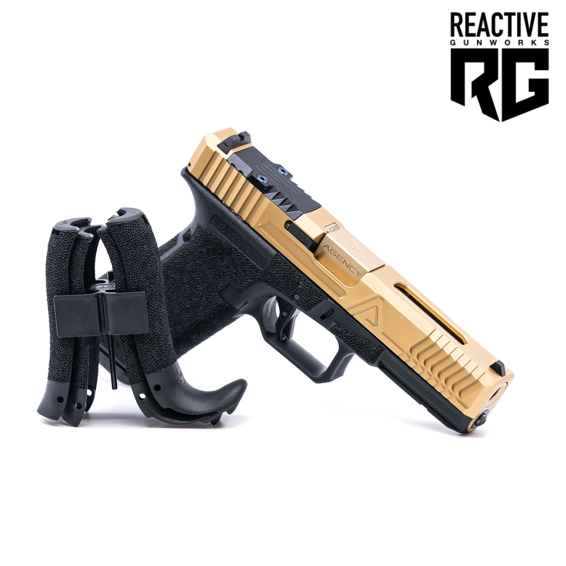Agency Arms Glock 17 Gen 4 Hybrid TiN Slide Mid TiN Barrel | Reactive ...