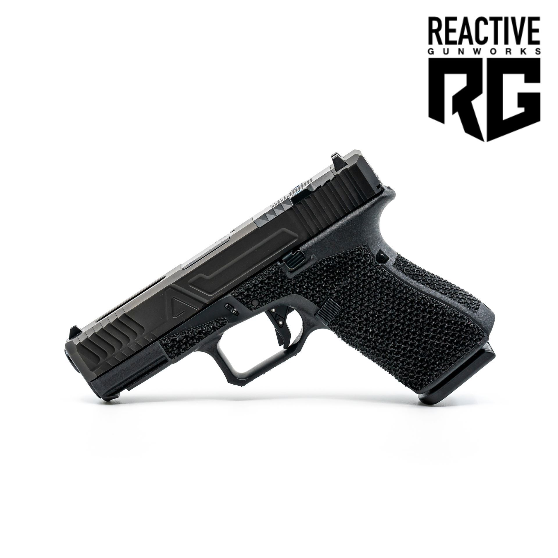 Agency Arms Glock 19 Gen 5 Hybrid DLC Armor Stippling | Reactive Gunworks