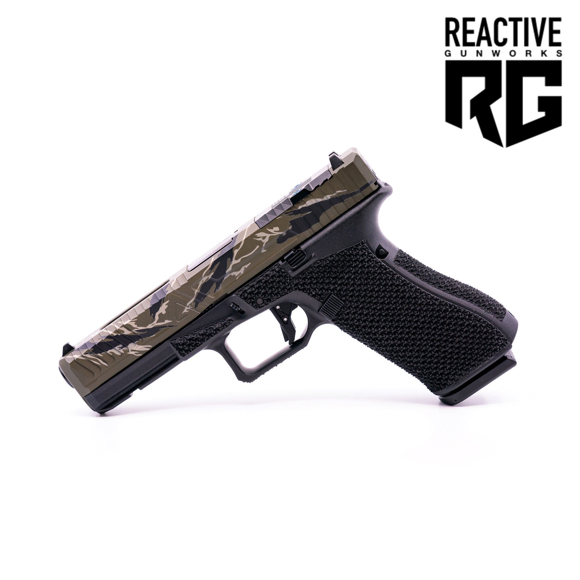 Agency Arms G17 Gen 5 HYBRID Tiger Stripe- Armor Stipple | Reactive ...