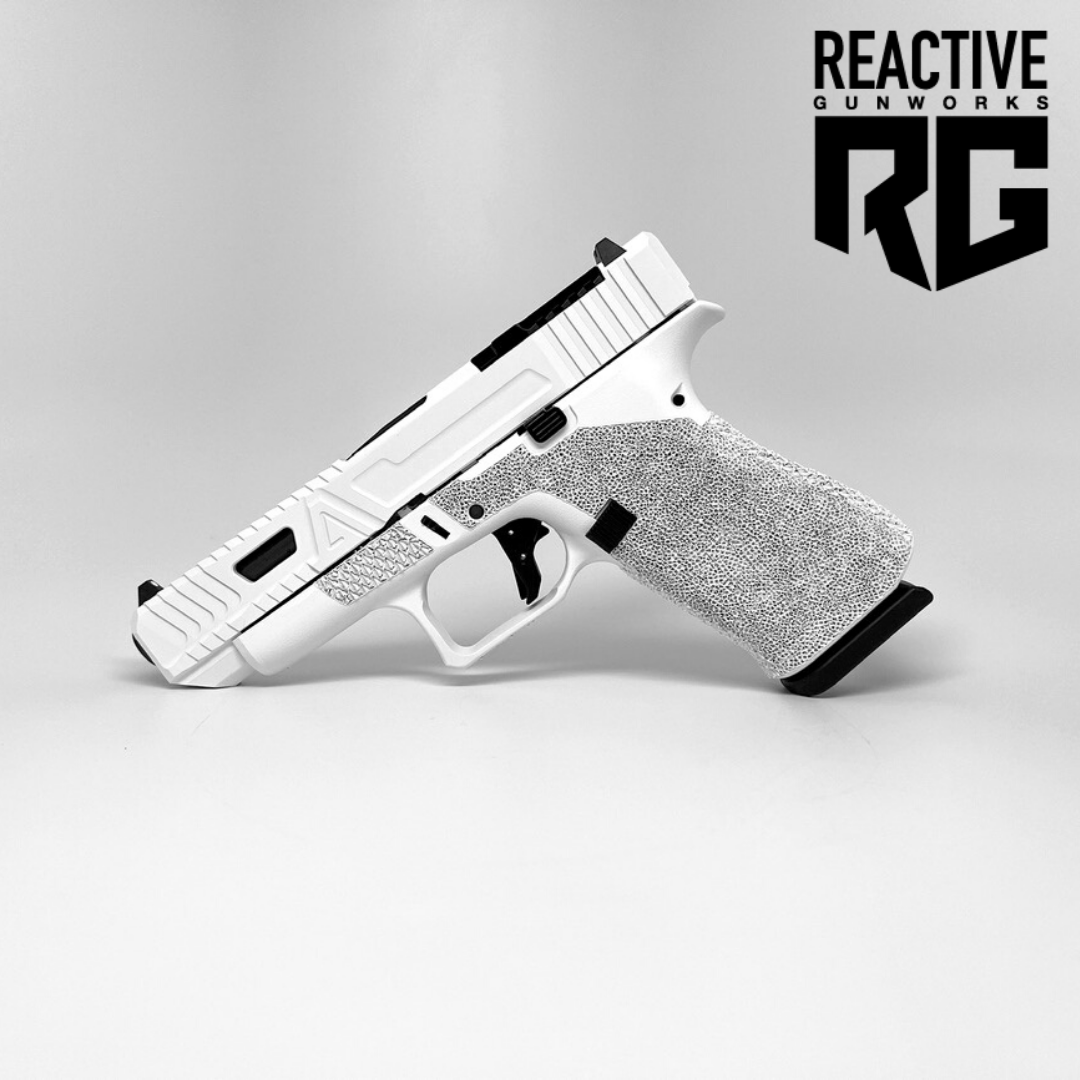 Agency Arms Glock 48 Bonesaw White Aggressive Carry Stipple | Reactive ...
