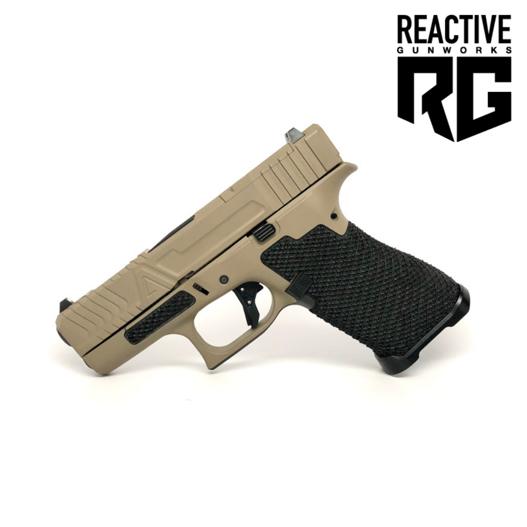 Agency Arms Glock 43X EXAtactical FDE LBC Stippling | Reactive Gunworks