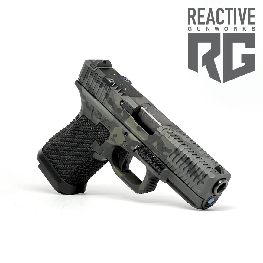 Agency Arms Glock 19 Gen 4 Bonesaw Black Multicam LBC Stipple