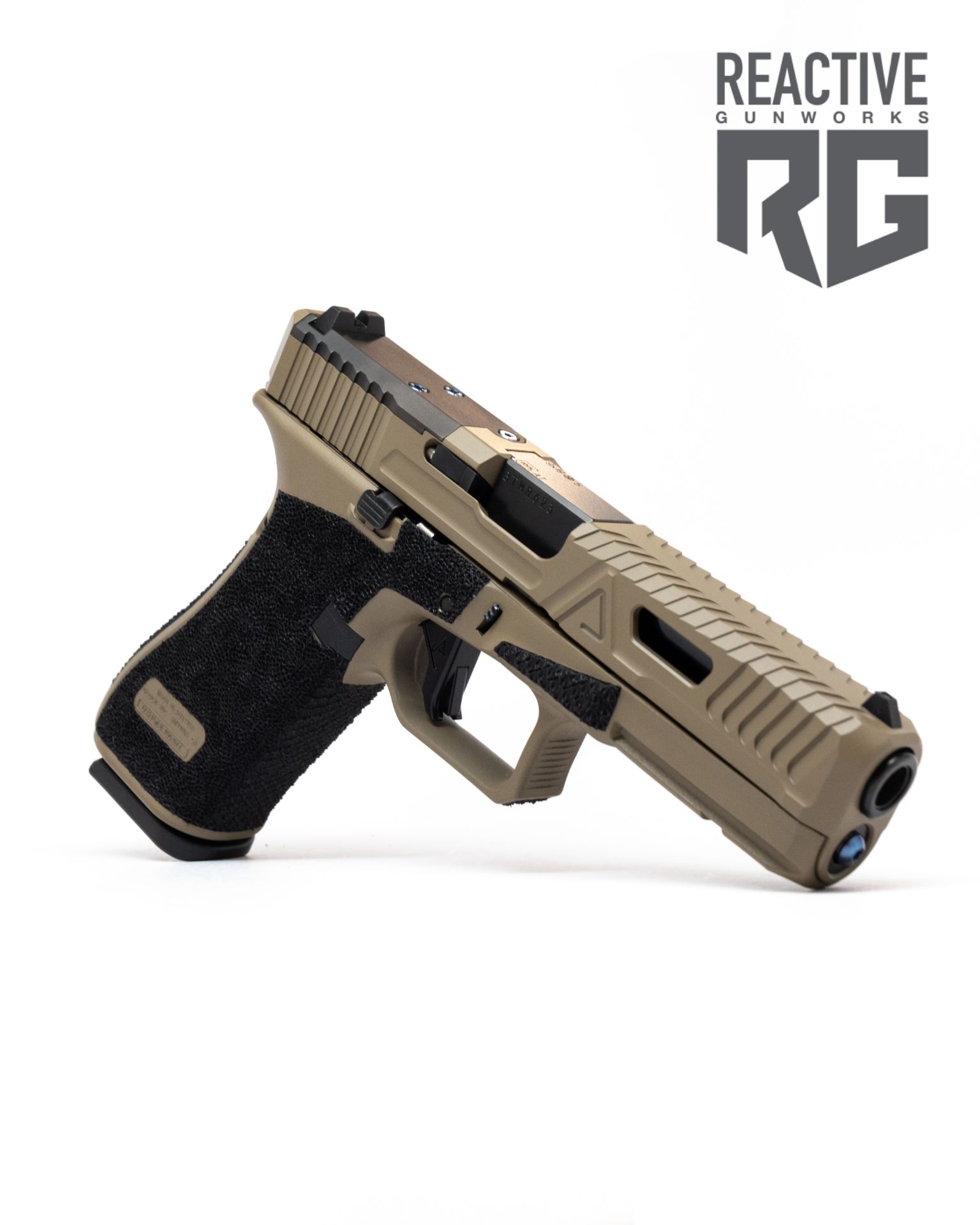 Agency Arms Glock 17 Gen 5 Bonesaw FDE Aggressive Carry | Reactive Gunworks