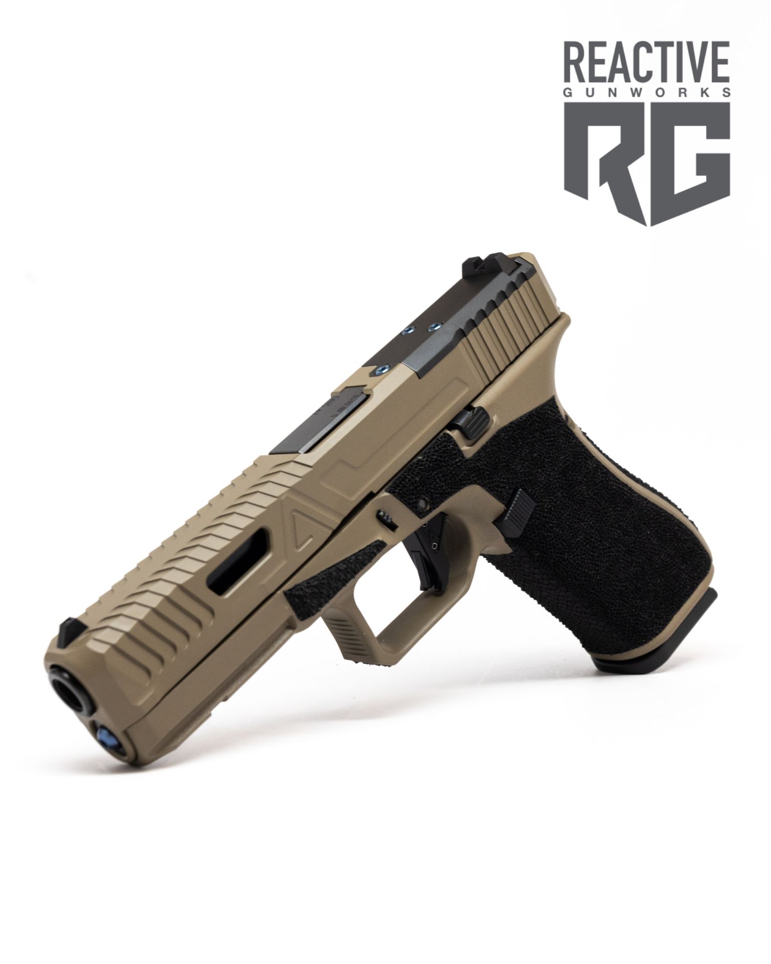 Agency Arms Glock 17 Gen 5 Bonesaw FDE Aggressive Carry | Reactive Gunworks