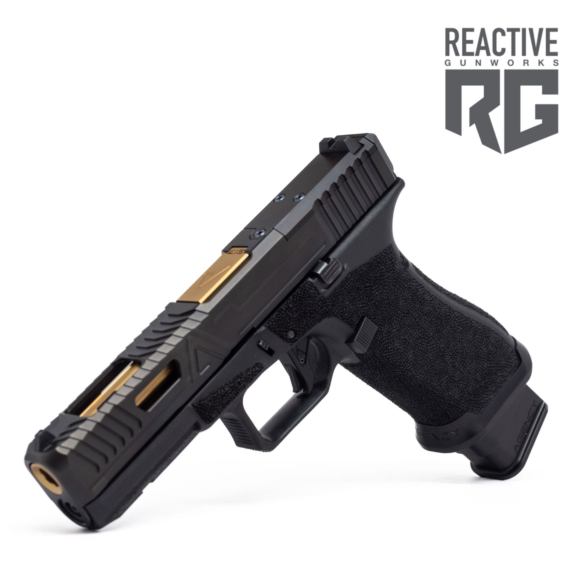 Agency Arms Glock 17 Gen 5 Ported EXA DLC Standard Mid TiN | Reactive ...