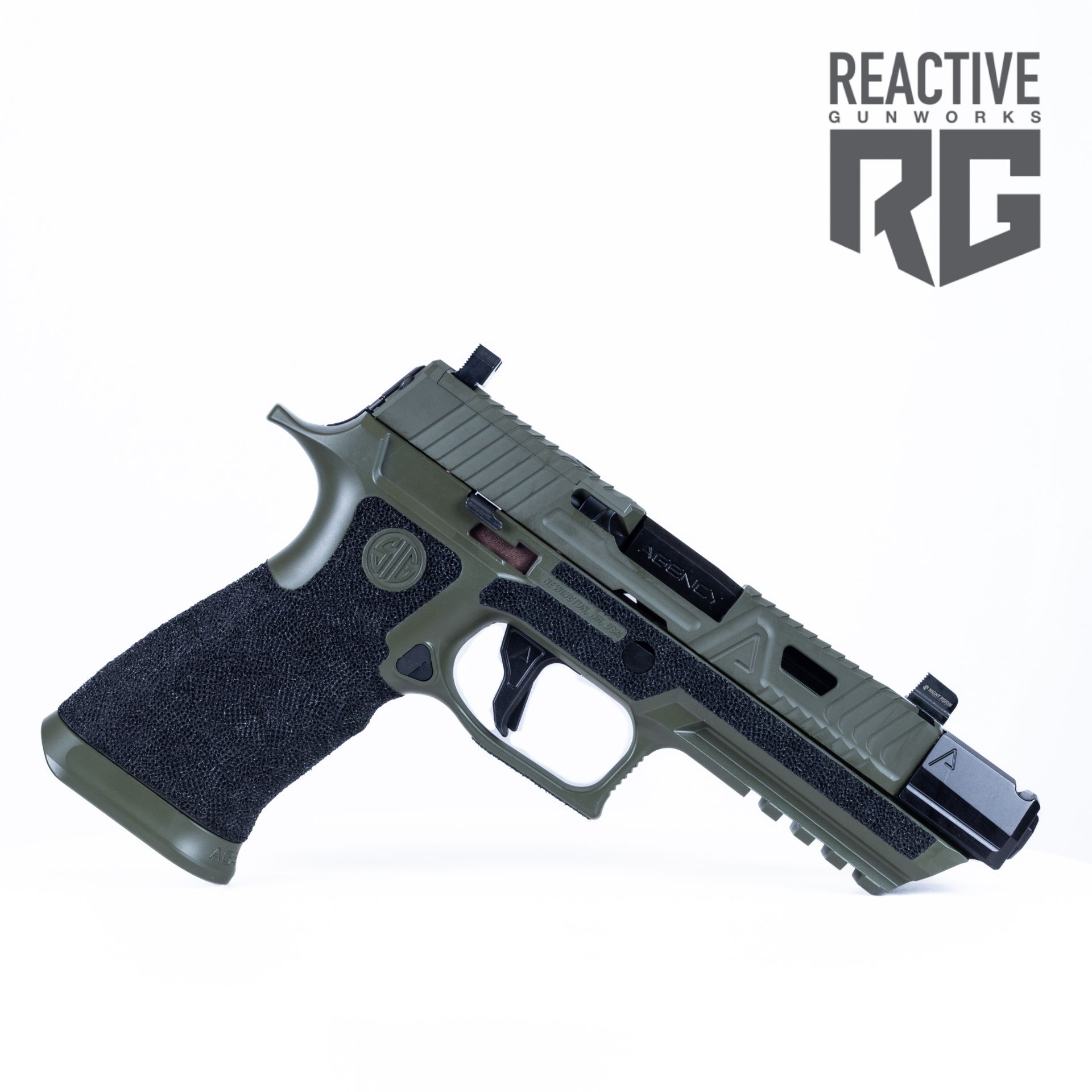 Agency Arms SIG P320 Gavel OD Green Comp Mid | Reactive Gunworks ...