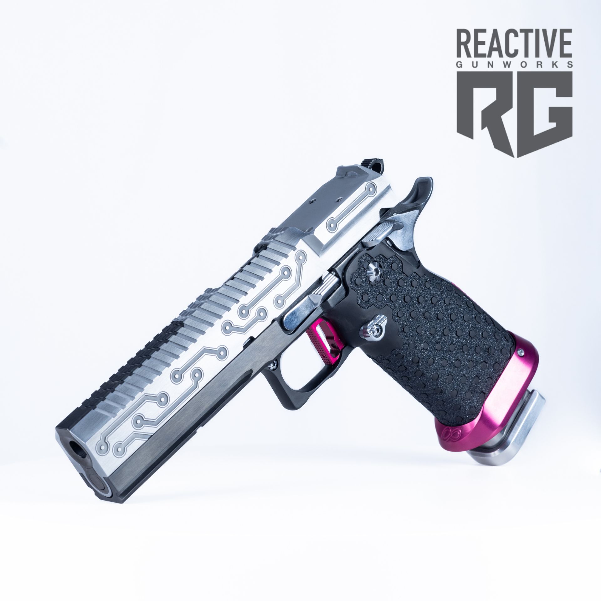 SVI Infinity IED Pink 5" 9mm | Reactive Gunworks | Reactive Gunworks