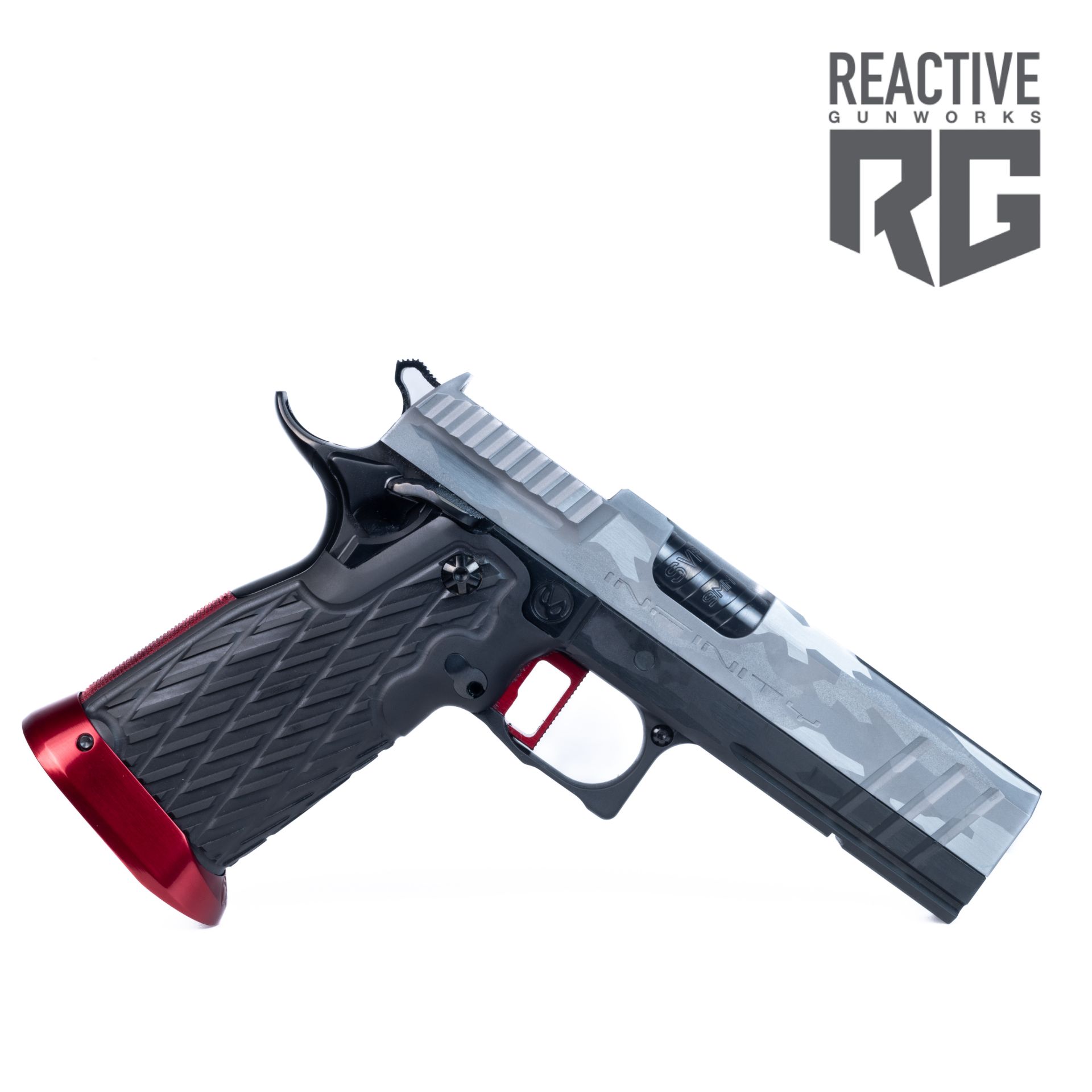 SVI Infinity IED Silver/Red 9MM Optic Ready | Reactive Gunworks ...