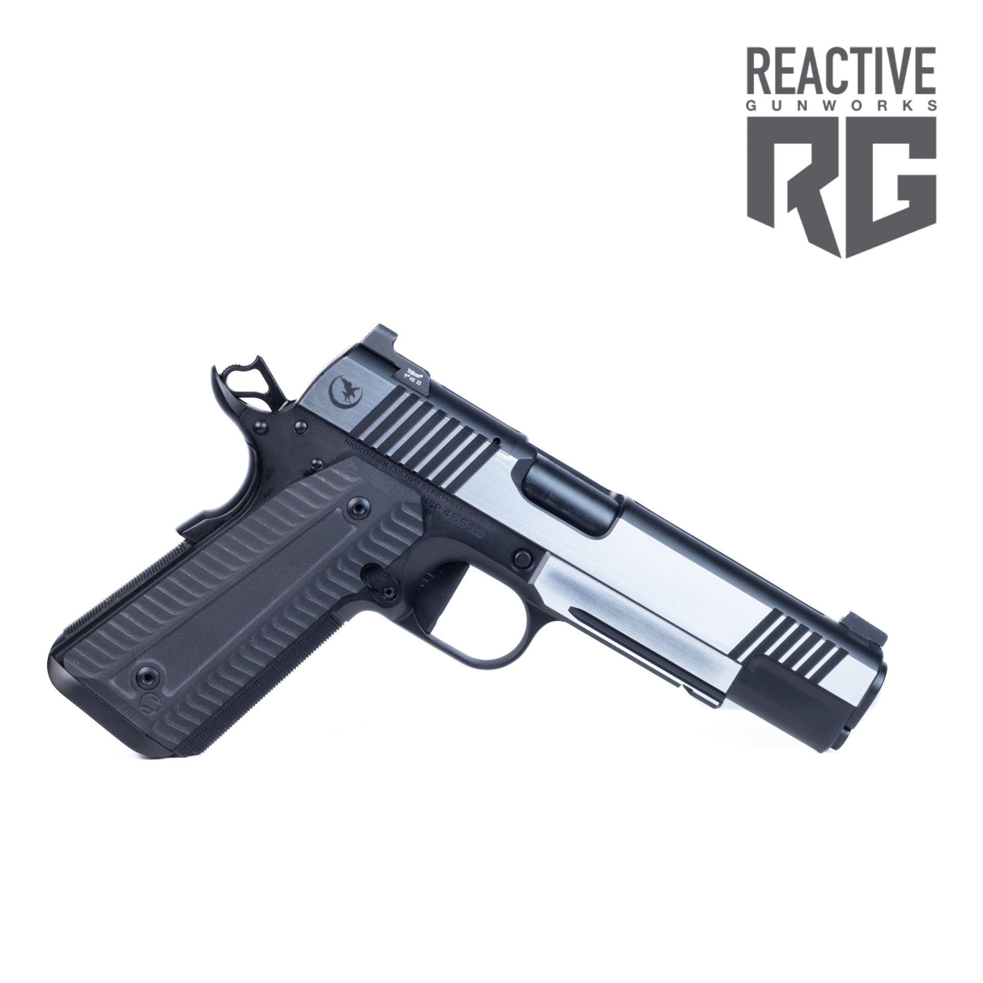 Nighthawk Custom Shadow Hawk Govt (.45 ACP) 5" IOS Black Polished Flats ...