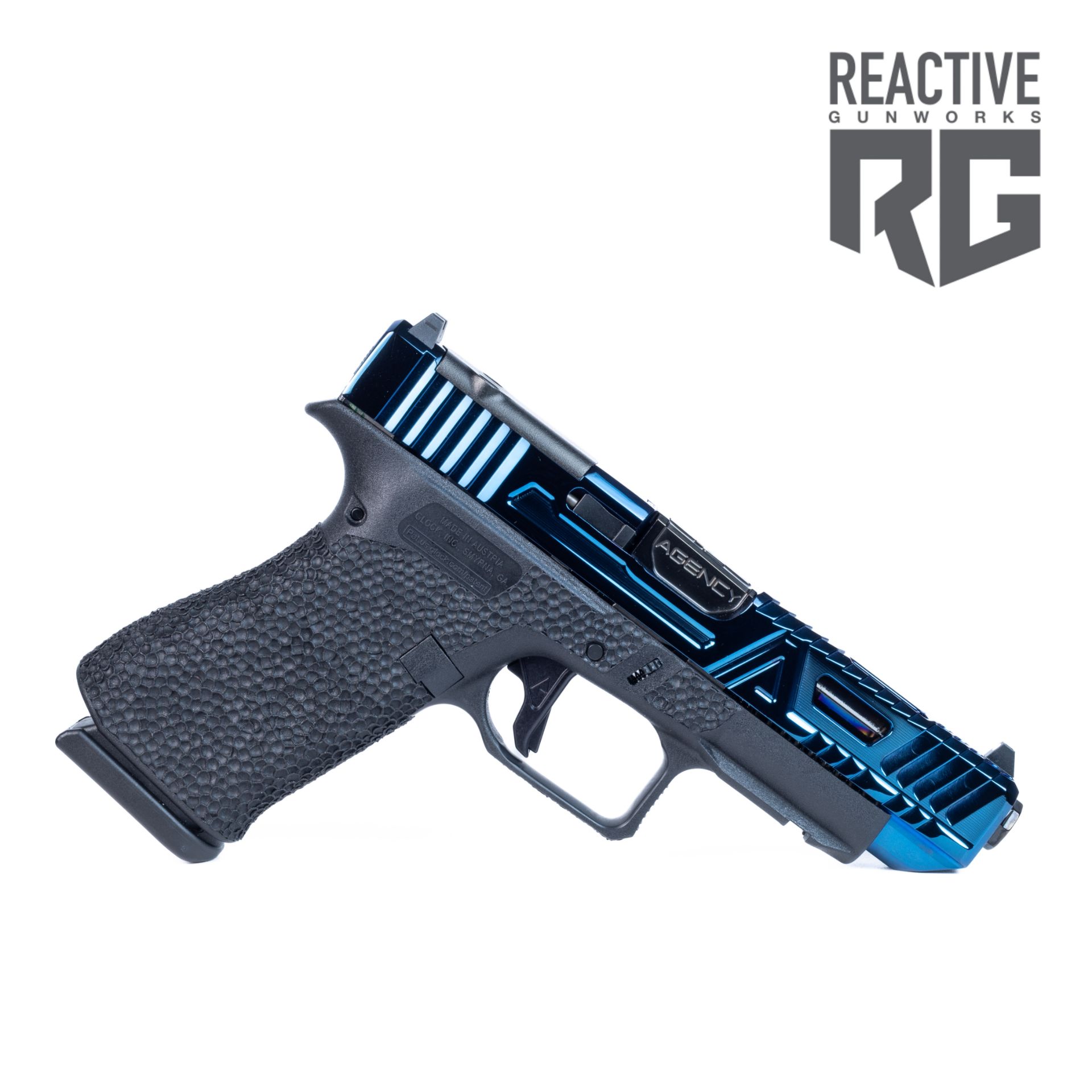 Agency Arms Glock 48 MOS Ported EXA Blue PVD Slide EDC | Reactive ...