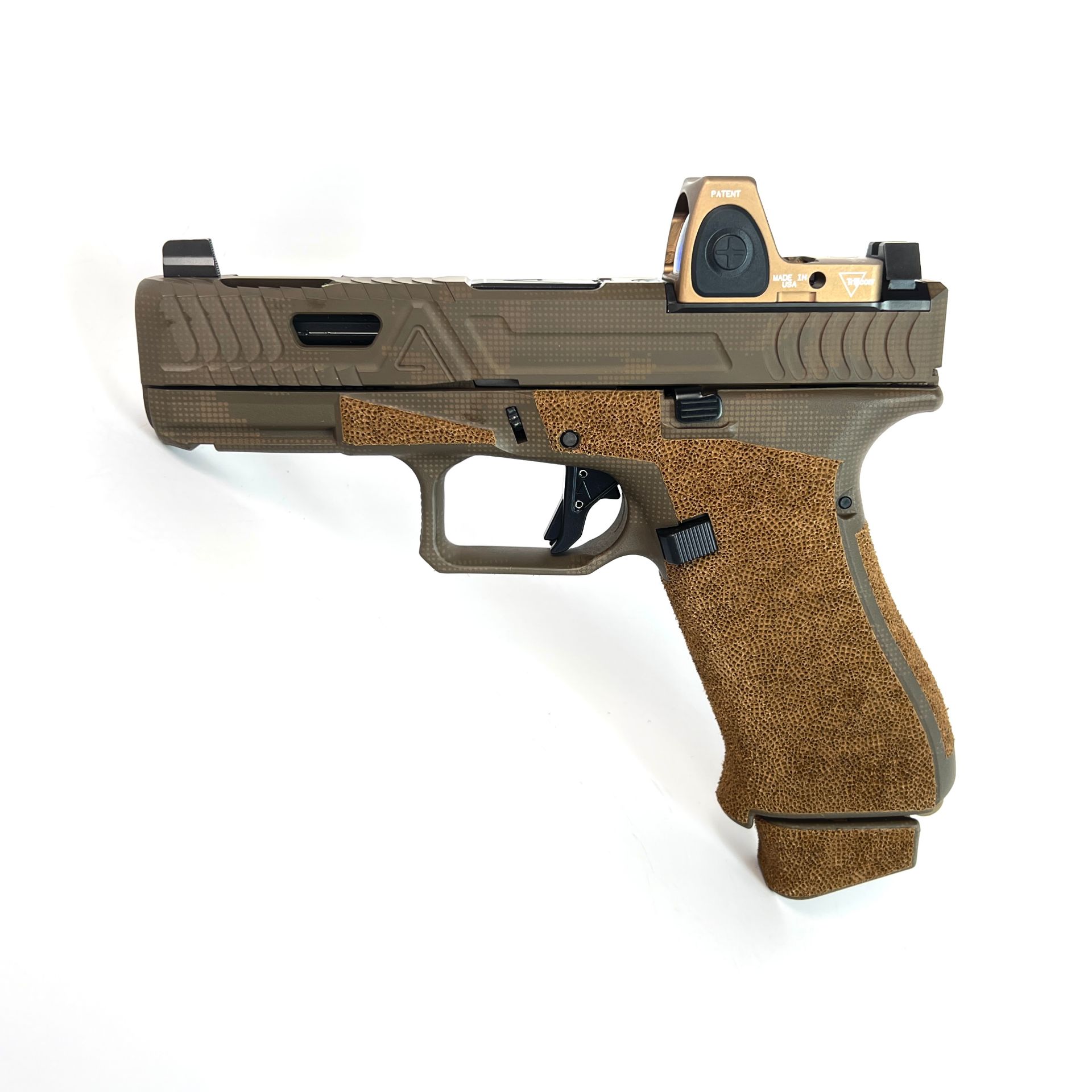 Agency Arms Glock 19X Cipher C-Ported Brown BDL Halftone Full Build RMR ...
