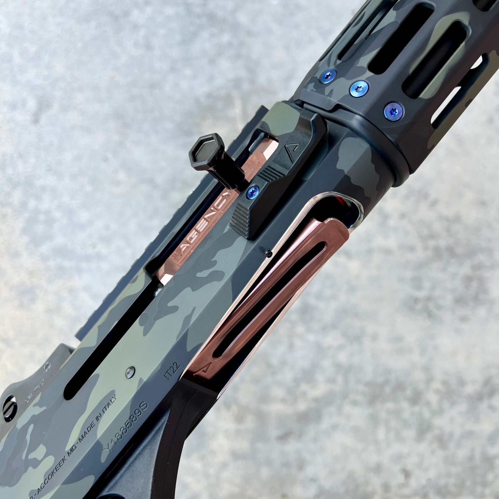 Agency Arms Benelli M4 MultiCam Black Rose Gold 12GA Shotgun | Reactive ...