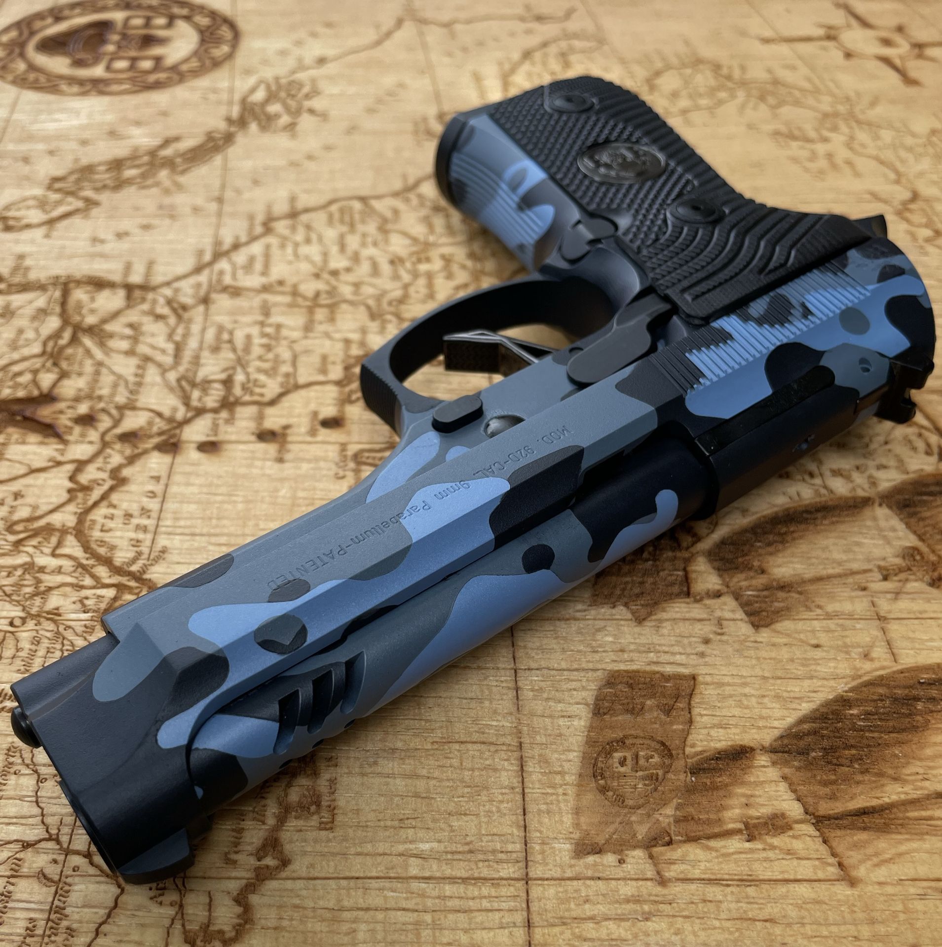 Blackbeards Customs Beretta 92D Ported 7 Seas Camo | Reactive Gunworks ...