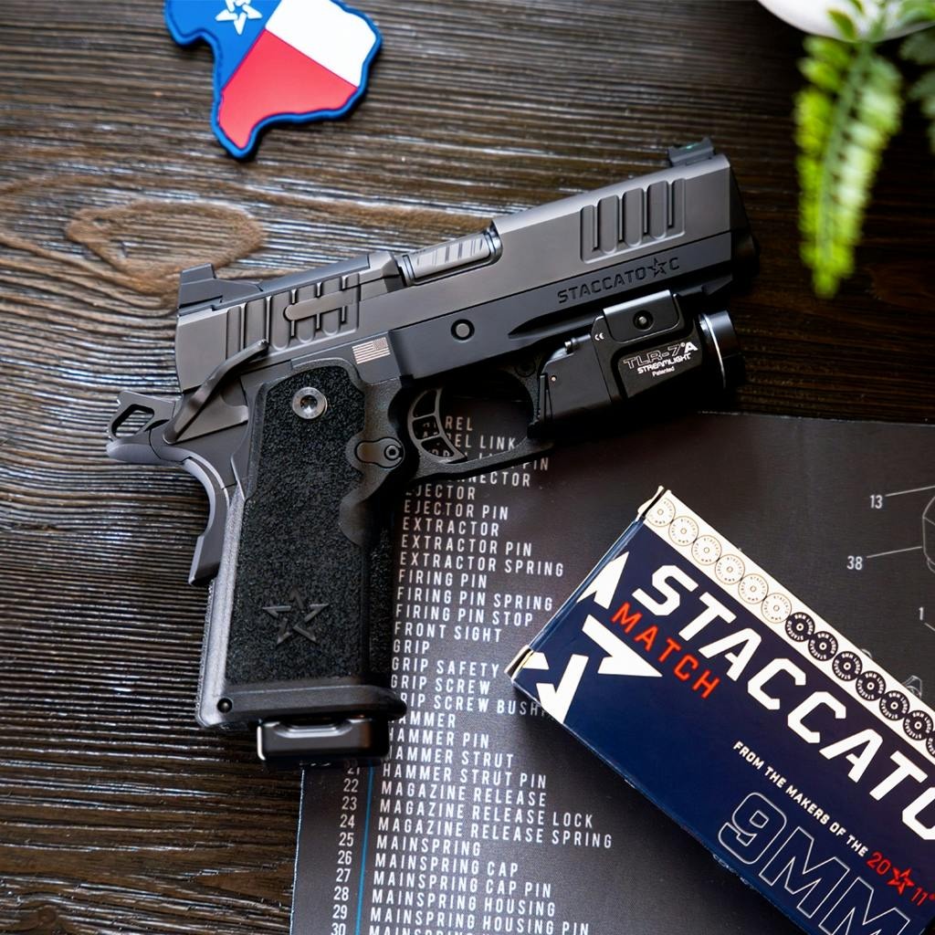 Staccato C OR Full Size Grip (9MM) DLC Barrel Flat Trigger | Reactive ...