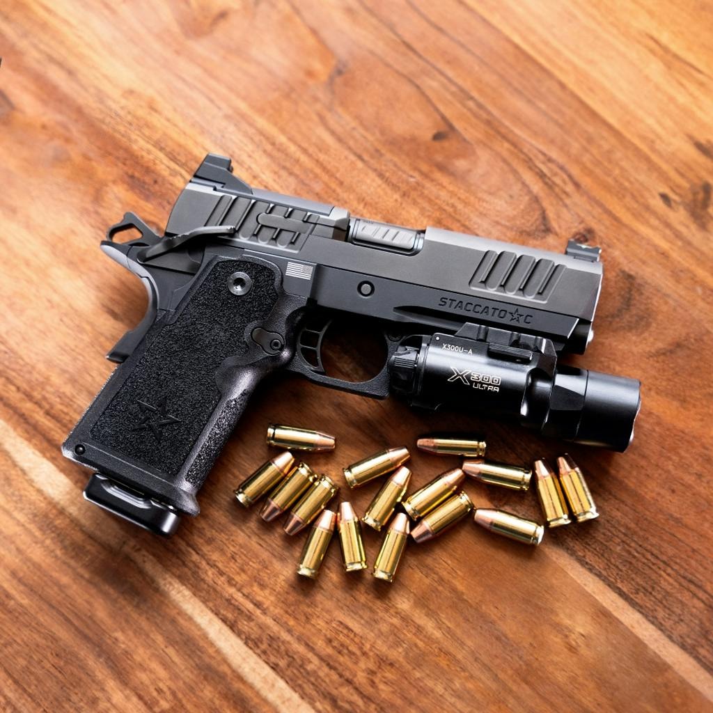 Staccato C OR Full Size Grip (9MM) DLC Barrel Flat Trigger | Reactive ...