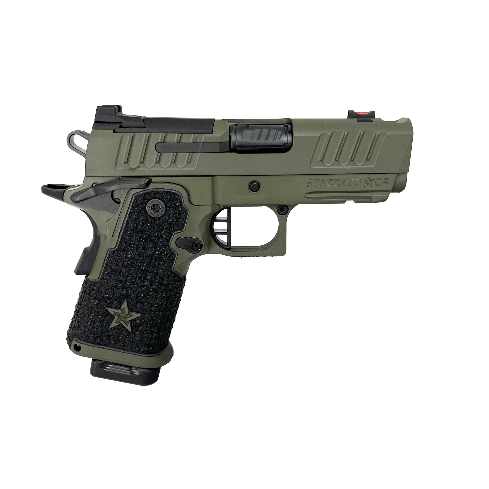 Monsoon Tactical Staccato CS OD Green Mini Genghis Komp (9mm ...