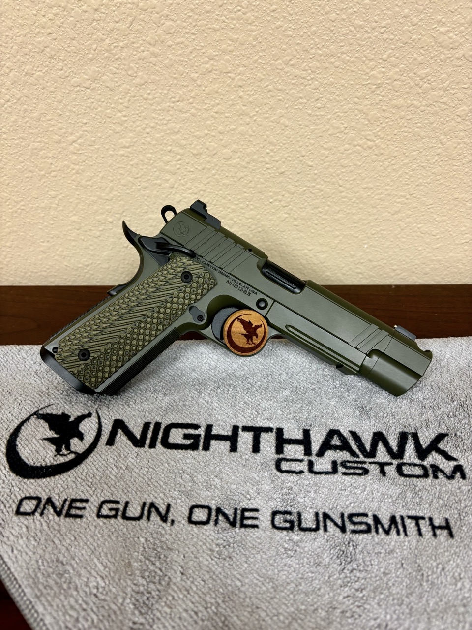 Nighthawk Custom Fire Hawk (.45 ACP) OD Green IOS Ambi Recon Rail ...