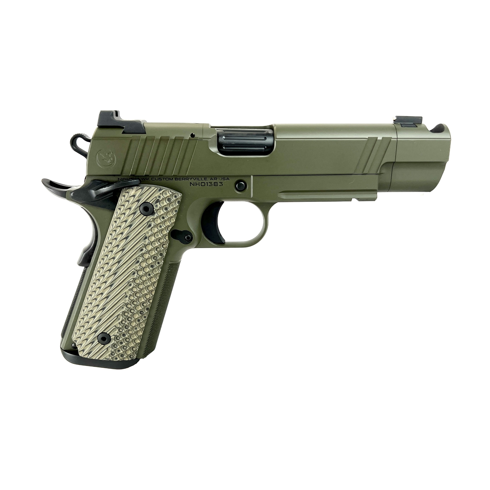 Nighthawk Custom Fire Hawk (.45 ACP) OD Green IOS Ambi Recon Rail ...