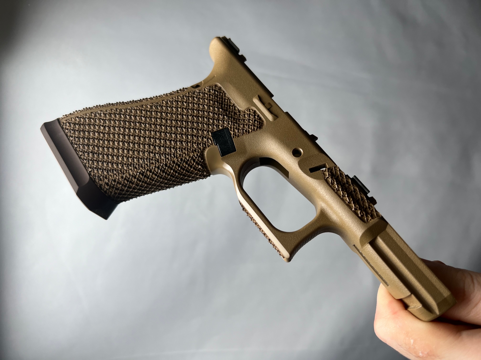 Lead Baron Customs G19X Stippled Frame Tracker Texture Magwell Single ...
