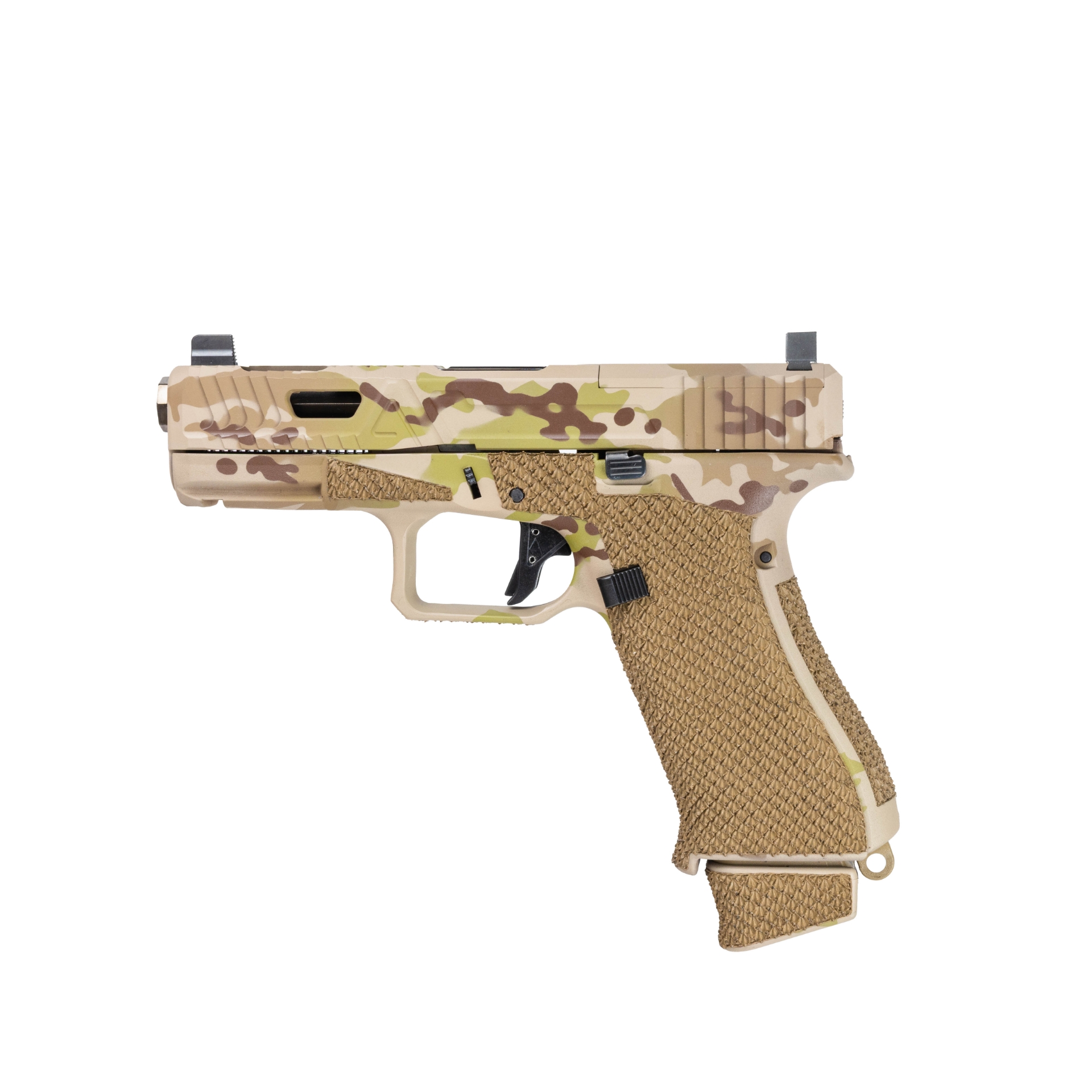 Agency Arms Glock 19X C-Ported Bonesaw MultiCam Arid Polished Premier ...