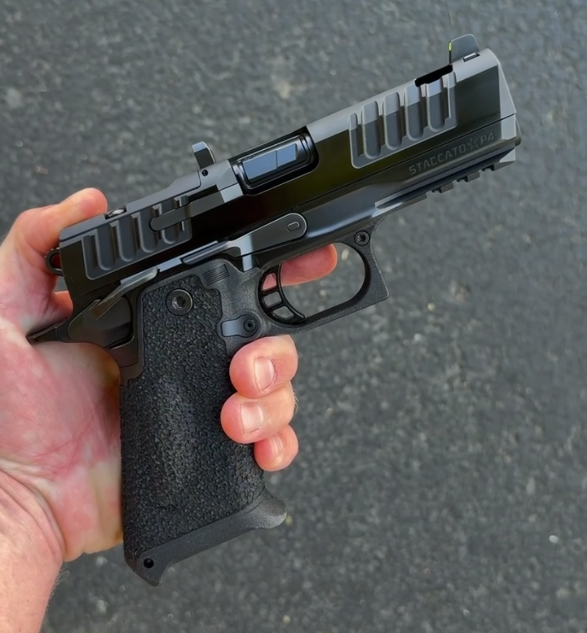 Dave Modz Ported Staccato HD P4 Vader Polished DLC Palm Swells (9mm) 4 ...